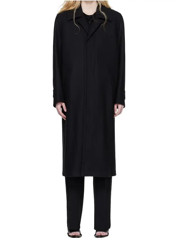 RIER Long-sleeved Coat - Black