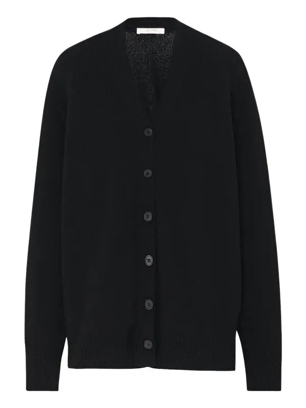 THE ROW Harko V-neck Buttoned Cardigan - Black