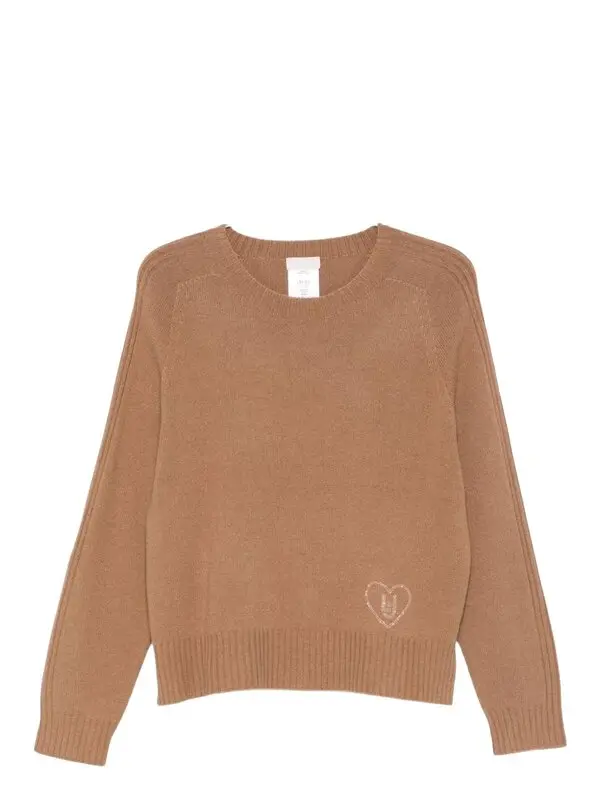 Liu Jo Heart Motif Knitwear - Brown