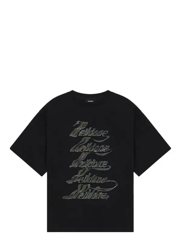 We11Done Printed Crewneck T-shirt - Black