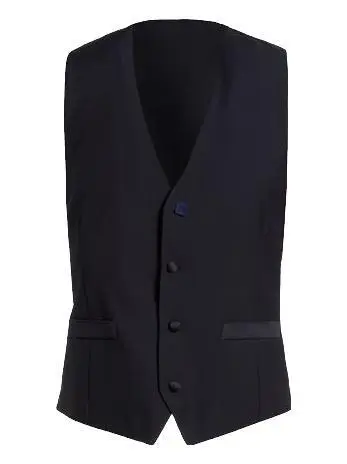 LARDINI Wool Tailored Vest - Blue