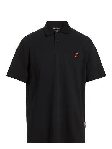 Just Cavalli Polo Shirt Size Cotton - Black