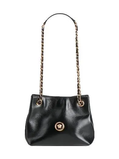 Versace Calfskin Shoulder Bag - Black