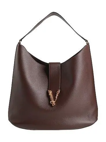 Versace Dark Calfskin Handbag - Brown