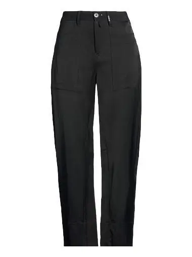 High Viscose, Virgin Wool, And Elastane Tapered Pants - Black