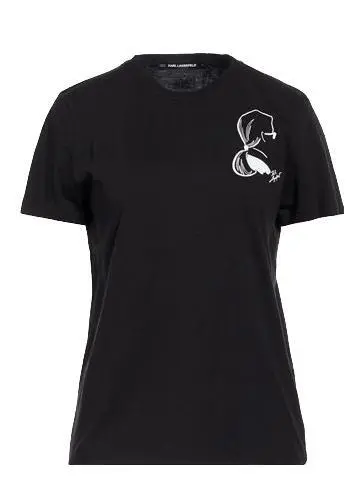 Karl Lagerfeld Iconic" Cotton T-shirt With Graphic Print - Black