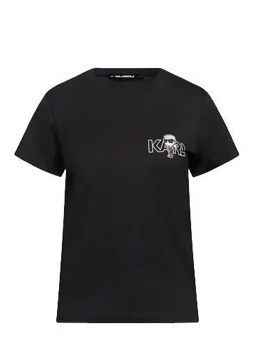 Karl Lagerfeld Organic Cotton Logo Print T-shirt - Black