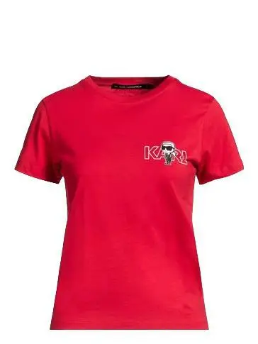 Karl Lagerfeld Organic Cotton Logo Print T-shirt - Red