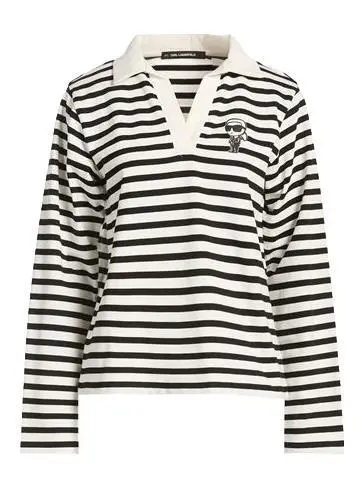 Karl Lagerfeld Striped Cotton T-shirt - White