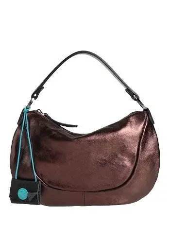 GABS Dark Calfskin Hobo Bag With Detachable Application - Brown
