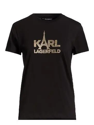 Karl Lagerfeld Cotton Logo Print T-shirt - Black
