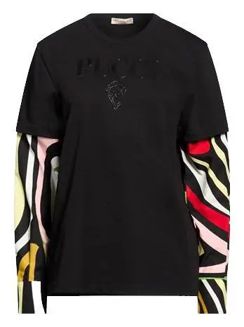 Emilio Pucci Cotton T-shirt With Signature Print - Black