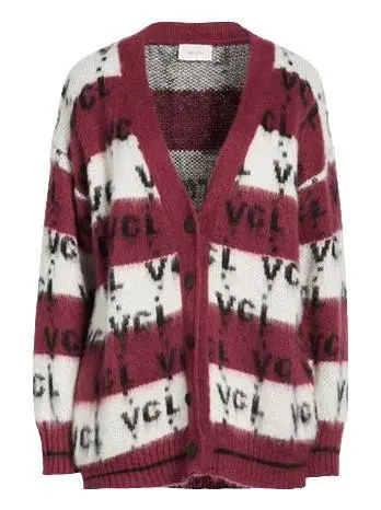 VICOLO Cardigan In Garnet - Red