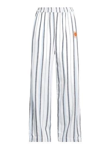 ARIZONA LOVE Straight-leg Cotton Pants With Embroidered Logo - Ivory