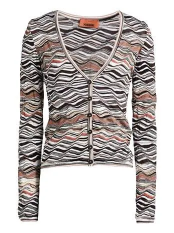 Missoni Cardigan In Viscose, Wool, Polyamide, And Elastane - Beige