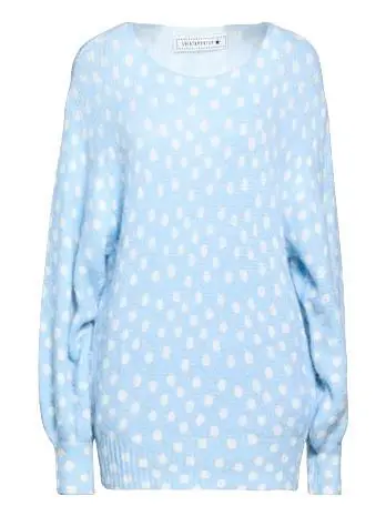SHIRTAPORTER Polka Dot Knit Sweater - Sky Blue