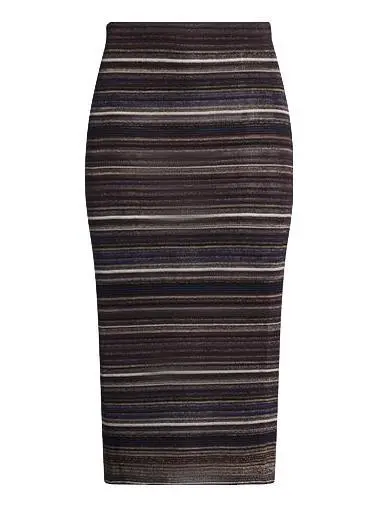 Missoni Knitted Striped Midi Skirt - Brown