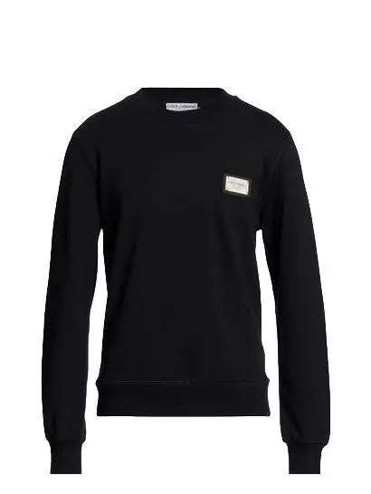 Dolce & Gabbana Cotton Sweatshirt With Logo Embellishment - Black