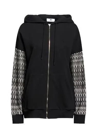 Missoni Two-tone French Terry Zip-up Hoodie With Logo Detail - Black