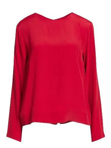 OTTOD'AME Antique Rose Acetate And Silk Top - Red