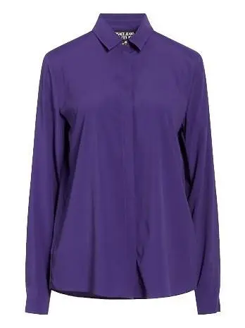 Versace Acetate, Silk, And Elastane Shirt - Purple
