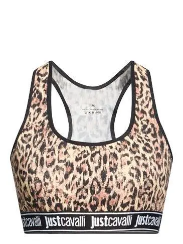 Just Cavalli Leopard Print Cotton-elastane Sports Top - Brown