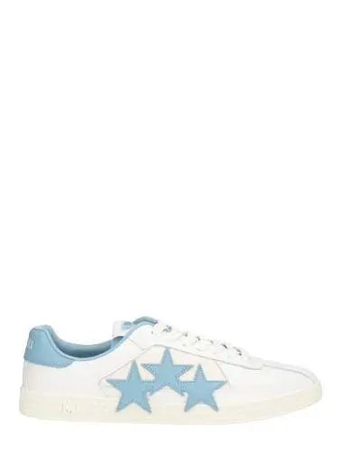 Amiri Leather Sneakers With Appliquéd Stars - Off White
