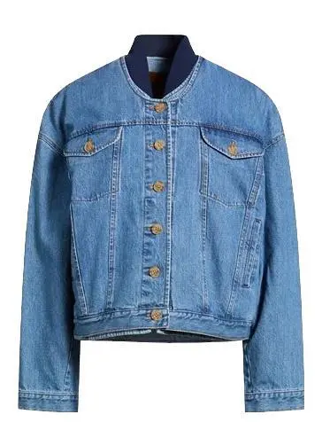 REJINA PYO Cotton Denim Trucker Jacket - Blue