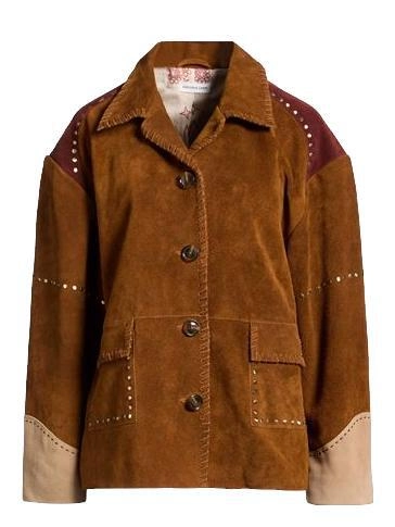 ARIZONA LOVE Suede Embellished Jacket - Camel