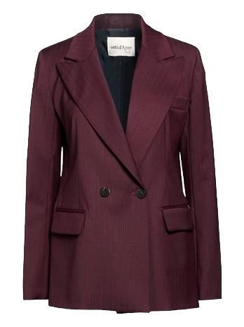 OTTOD'AME Double-breasted Pinstriped Blazer - Plum