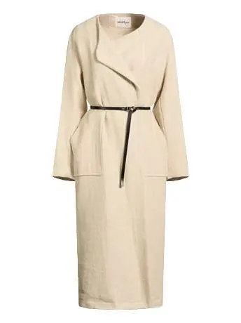 OTTOD'AME Virgin Wool And Linen Coat - Beige
