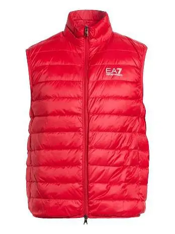 EA7 Quilted Zip-up Vest - Red