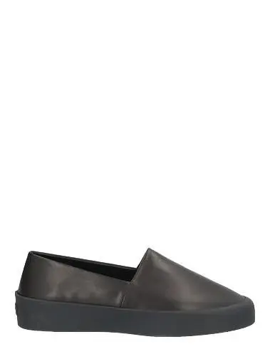 Fear Of God Leather Slip-on Flatform Sneakers - Black