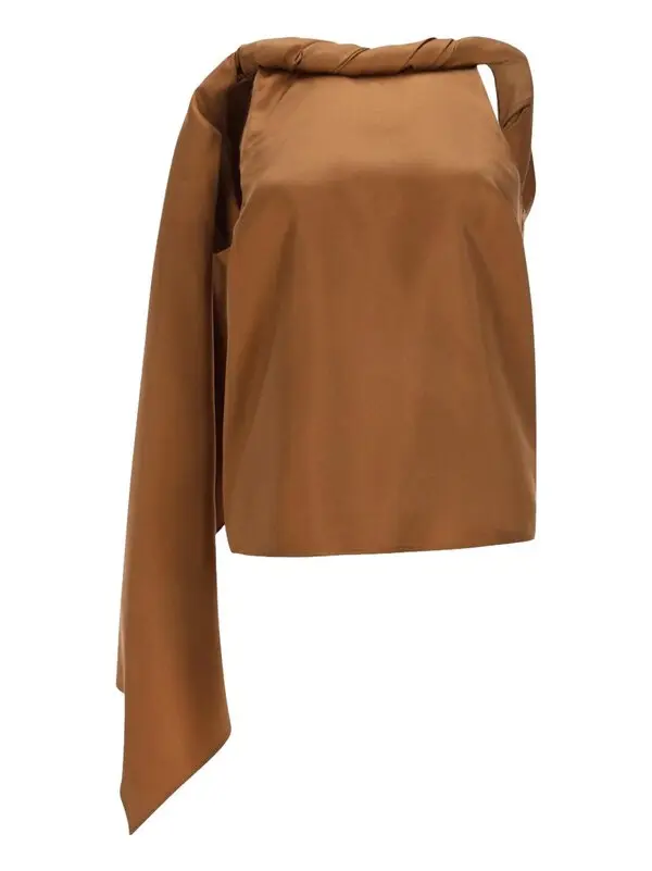 Loulou De Saison Wilma Silk Top - Brown