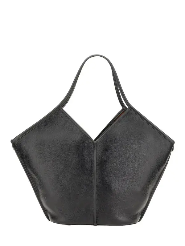 Hereu Calella Distressed Leather Tote Bag - Black