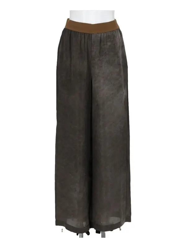 UMA WANG Wide Leg Cupro Trousers - Grey