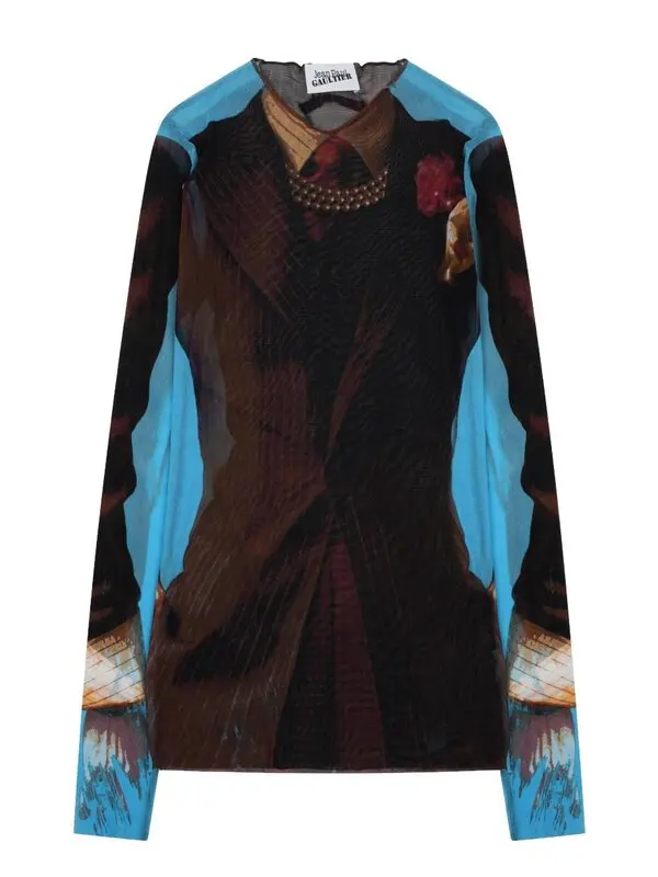 JEAN PAUL GAULTIER Printed Long Sleeve Top - Multicolour