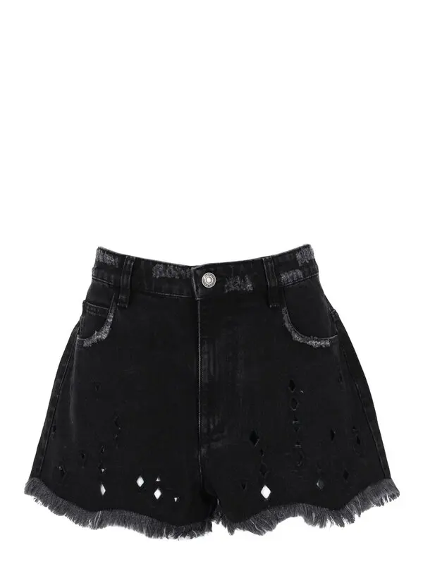 Isabel Marant Étoile Aecia Embroidered Shorts - Black