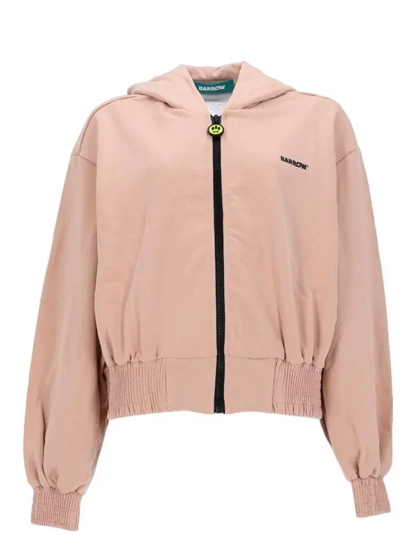 BARROW Zip-up Hooded Sweatshirt - Pink
