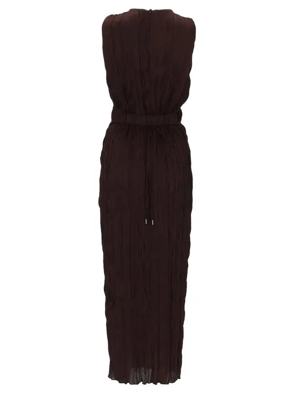 Staud Mizu" Midi Dress - Brown