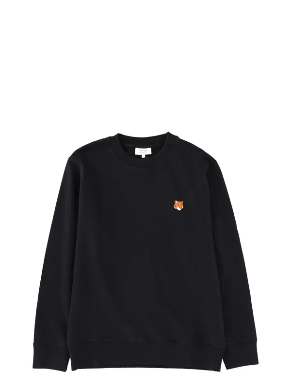 Maison Kitsuné Fox Head Crewneck Sweatshirt - Black