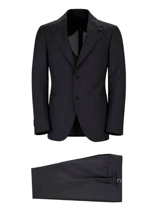 LARDINI Two-piece Wool Suit - Black