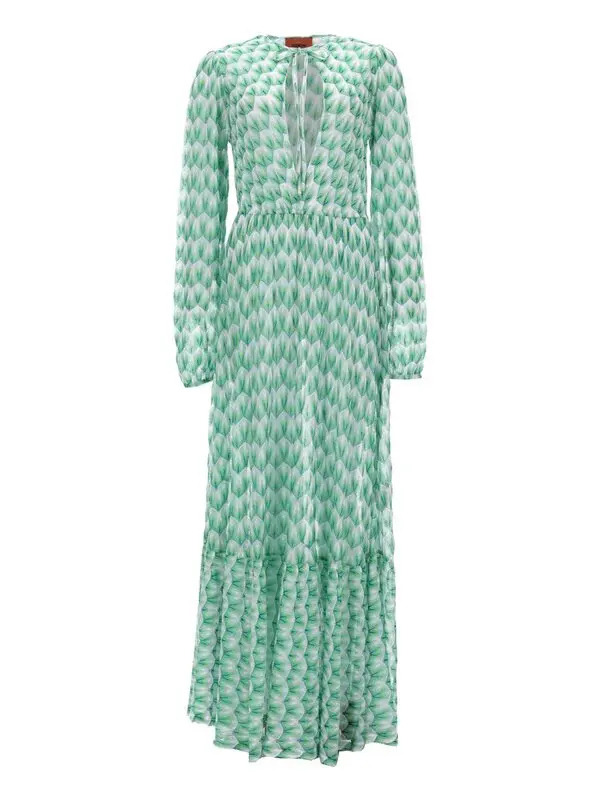 Missoni Long Printed Dress - Green