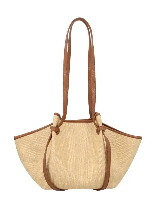 Yuzefi Mochi" Raffia Bag - Beige