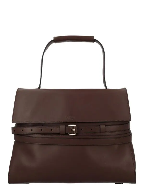 Moschino Tie Me" Medium Leather Handbag - Brown