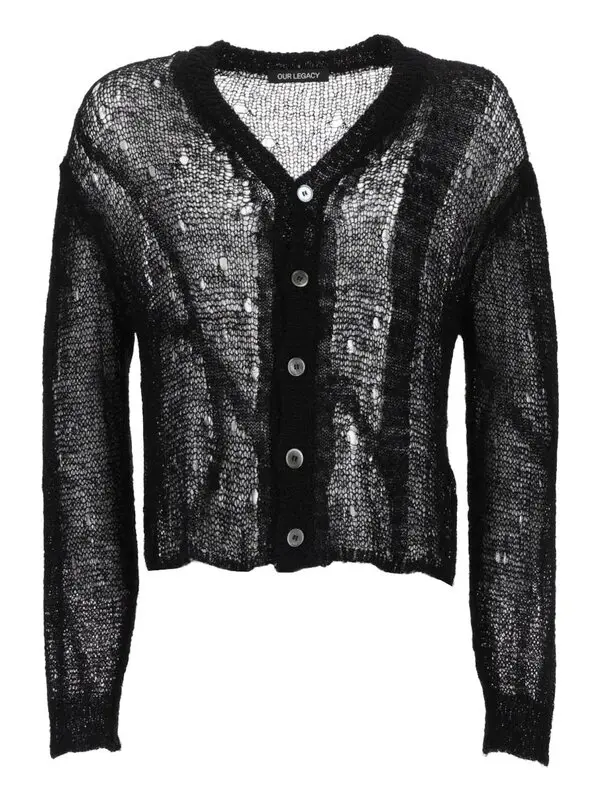 Our Legacy Open Knit Cardigan - Black