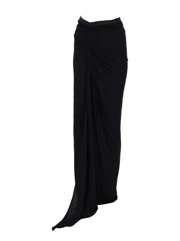 Rick Owens Anthem" Long Skirt - Black