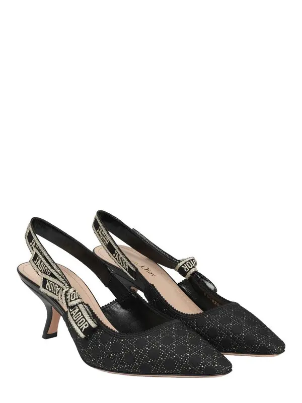 Dior Slingback Pumps With J'adior Detailing - Black