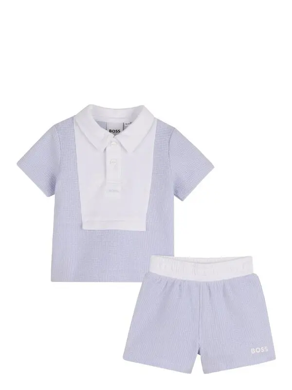 BOSS Set Polo And Shorts - Blue