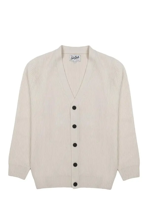 MC2 SAINT BARTH Cardigan In Wool - Beige